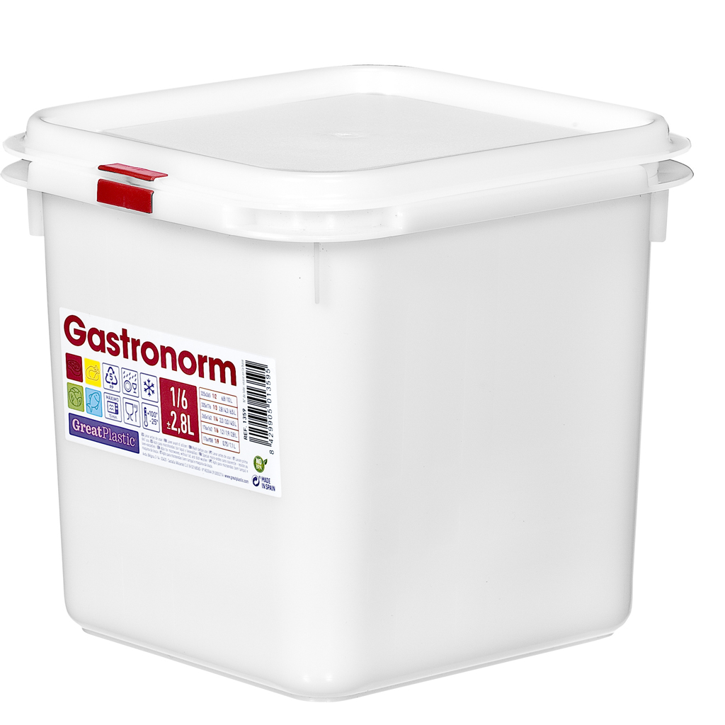 Tupper de plástico hermético rectangular. Tartera para comida ...