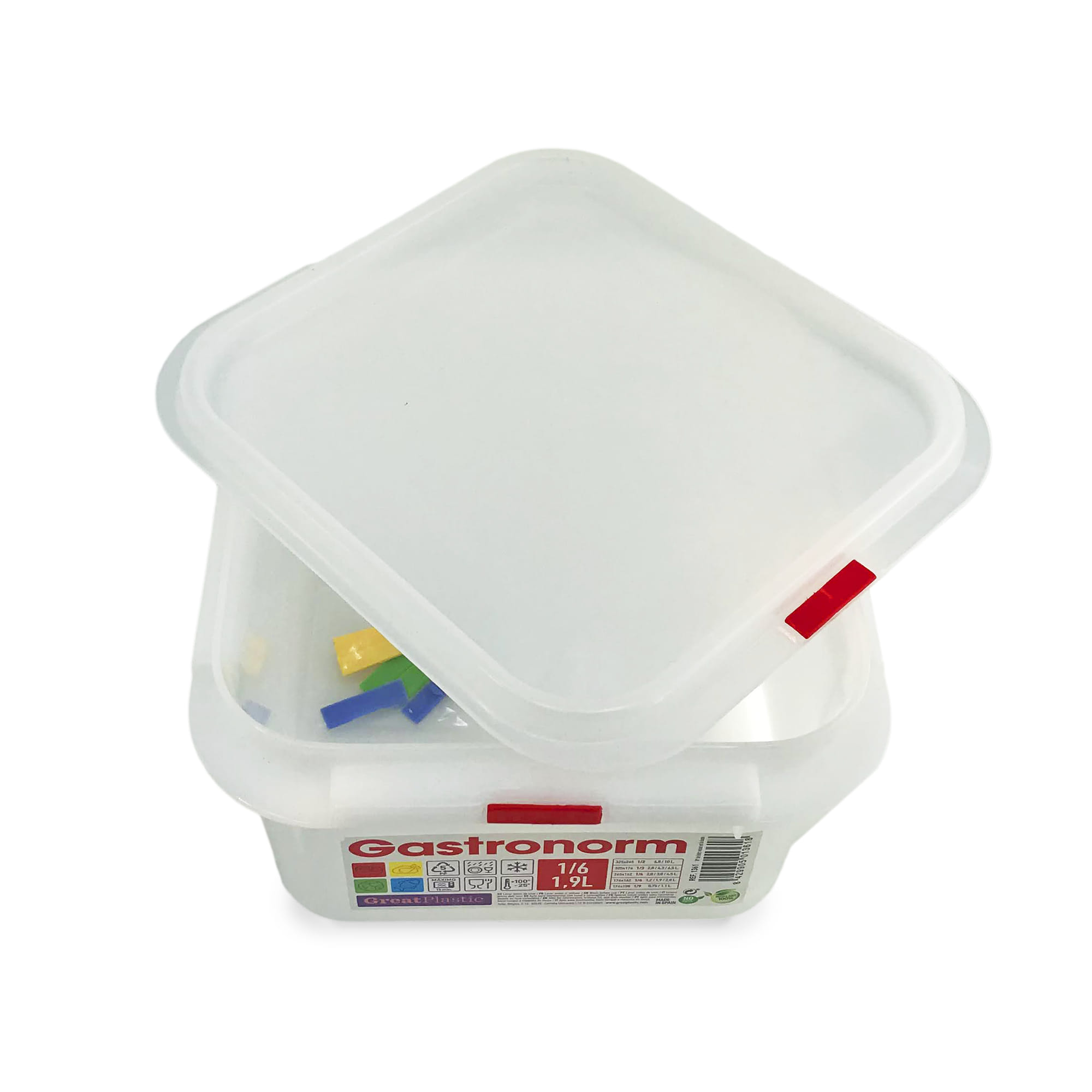 Tupper de plástico hermético rectangular. Tartera para comida ...