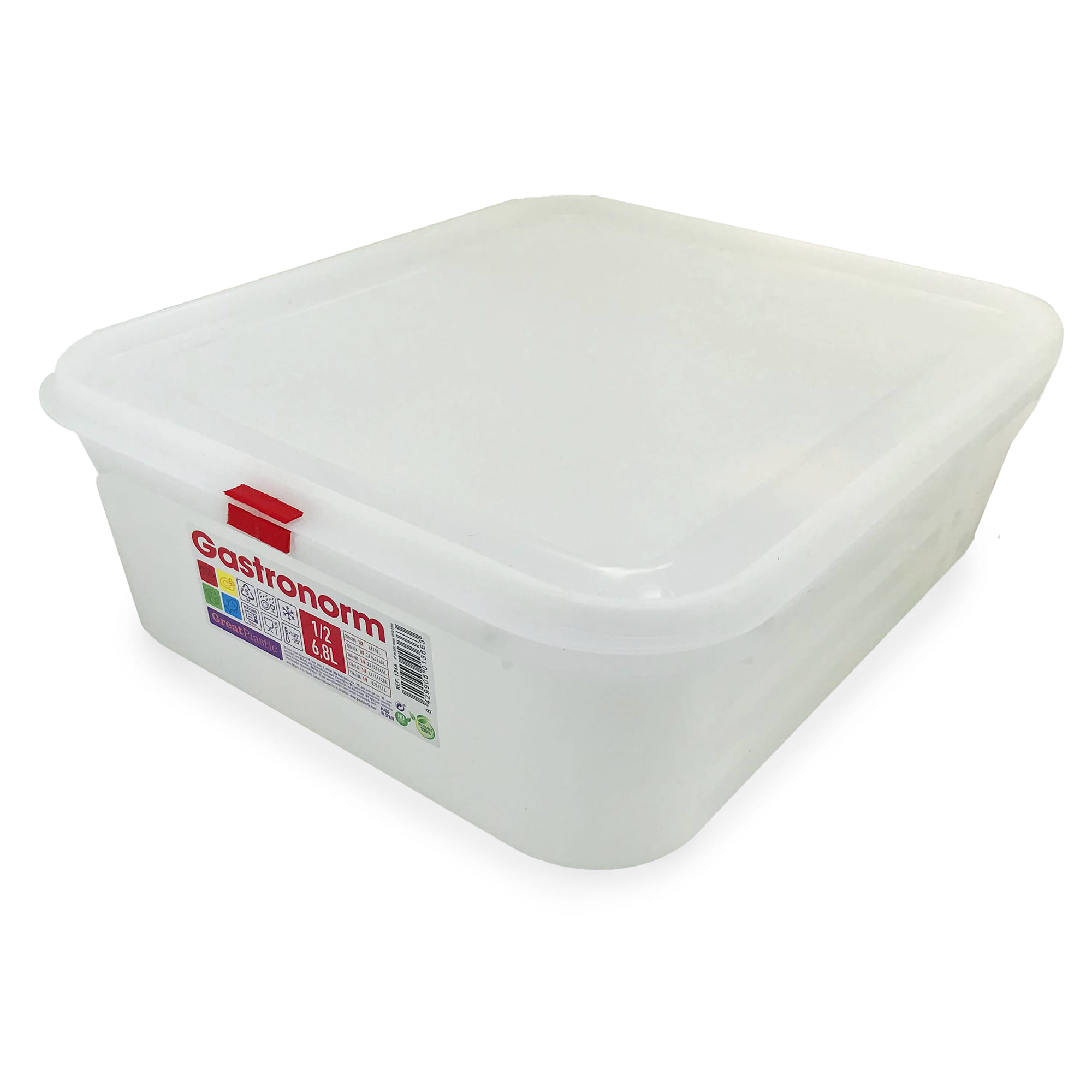 Tupper de plástico hermético rectangular. Tartera para comida ...