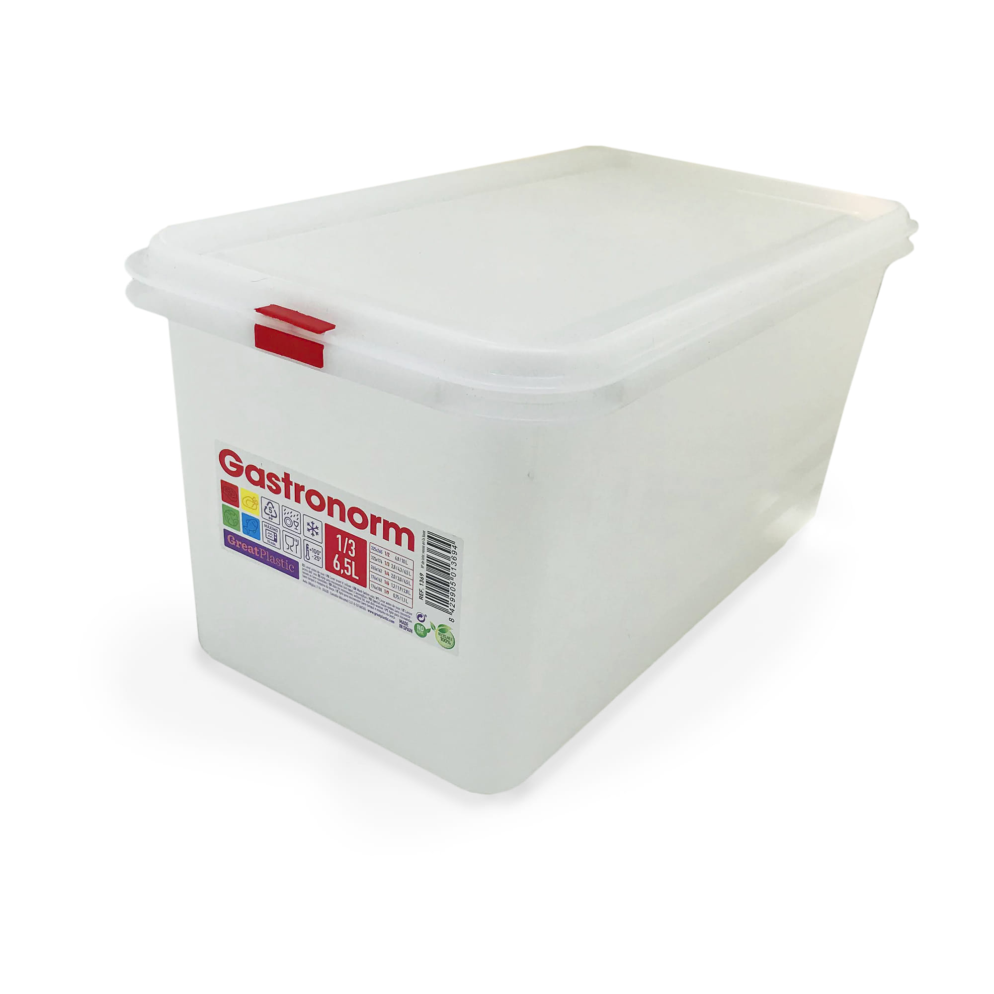 Tupper de plástico hermético rectangular. Tartera para comida ...